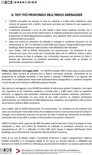 INEOS GRENADIER'S DEEPEST TEST - INEOS Automotive Media