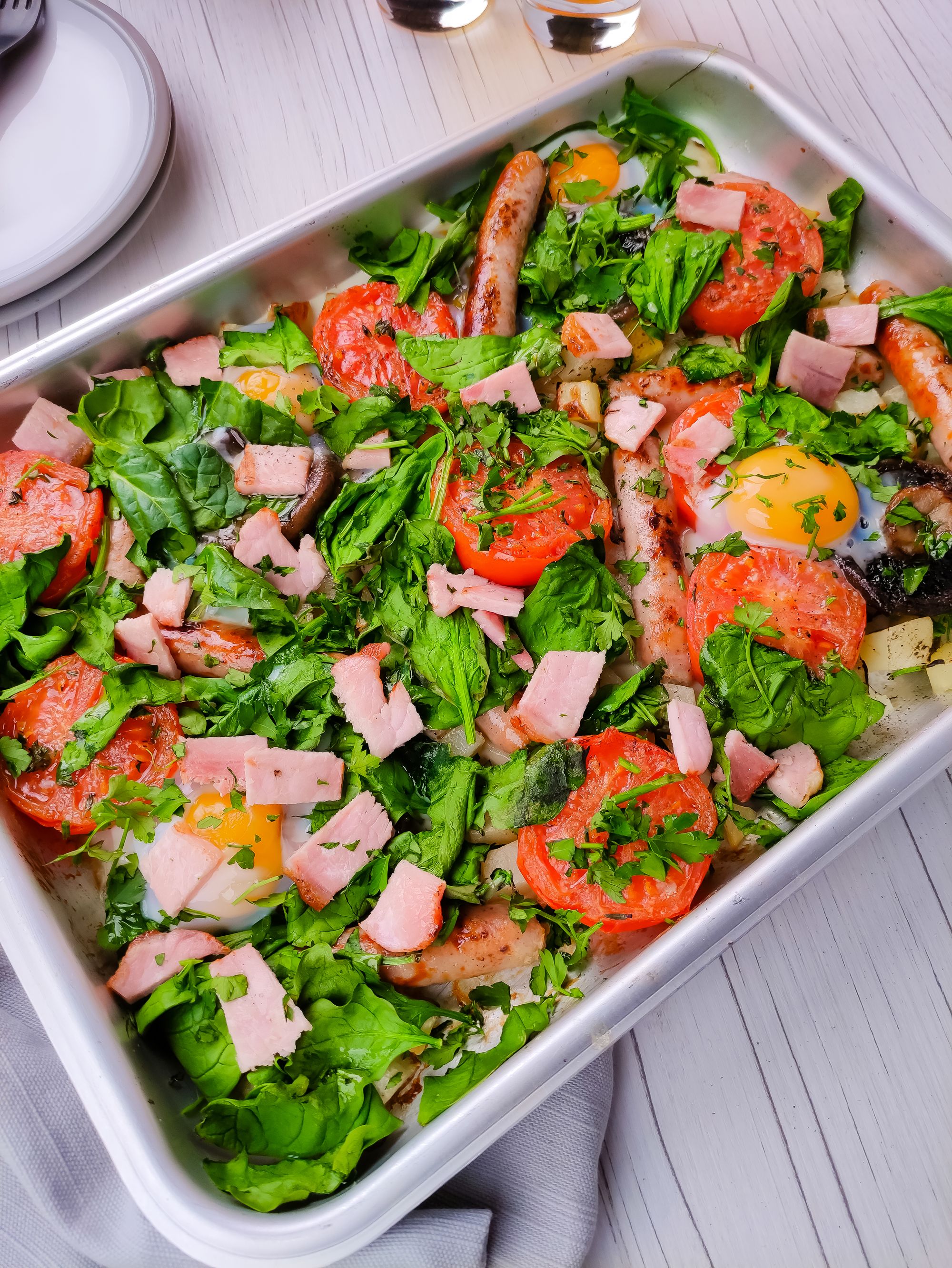 Full English Tray Bake Full English Tray Bake